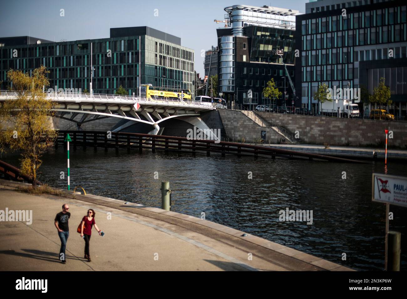 The Sept. 16, 2014 photo shows a bridge crossing the river spree where ...