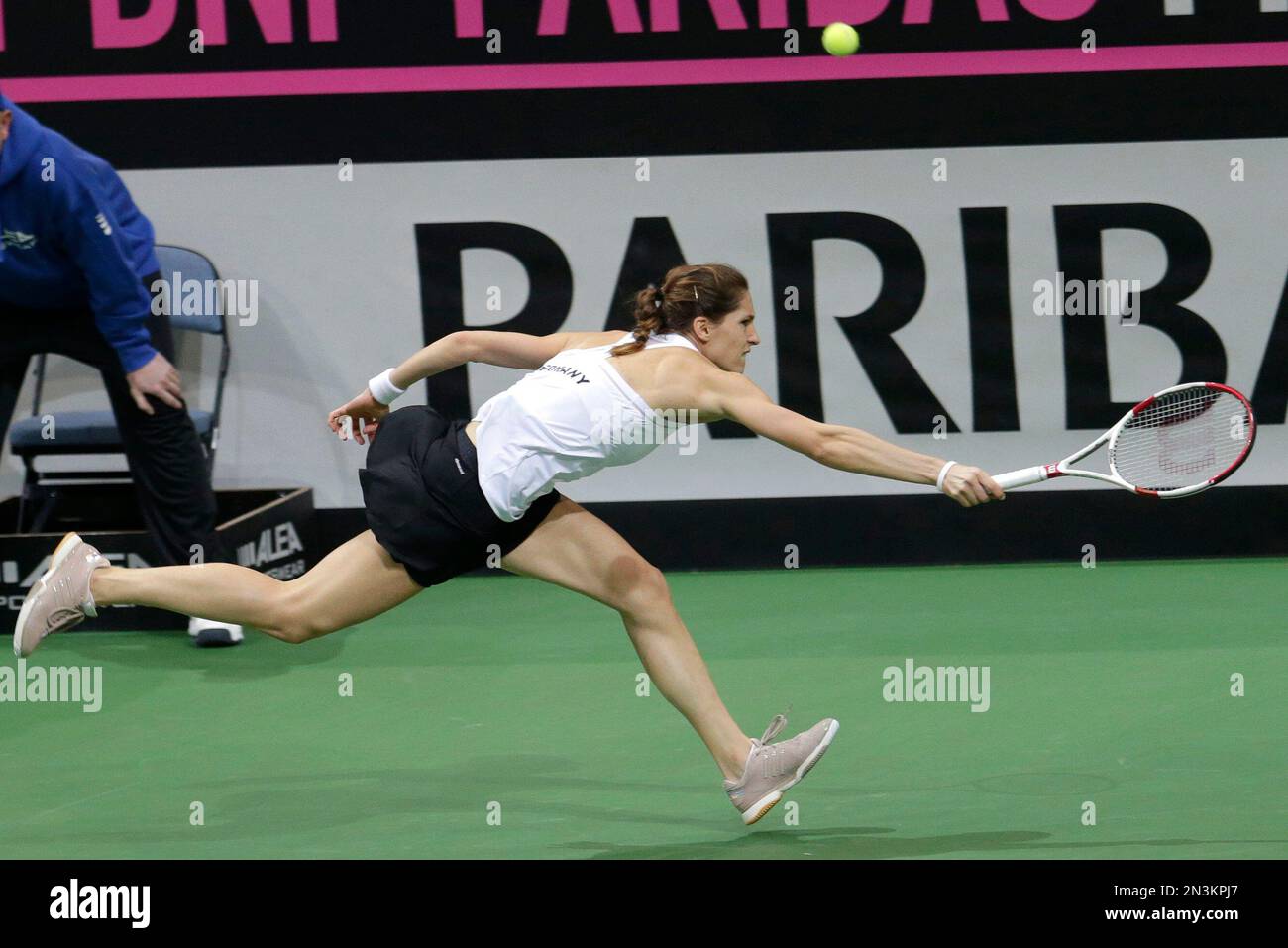 Germany's Andrea Petkovic returns a ball to Czech Republic's Petra ...