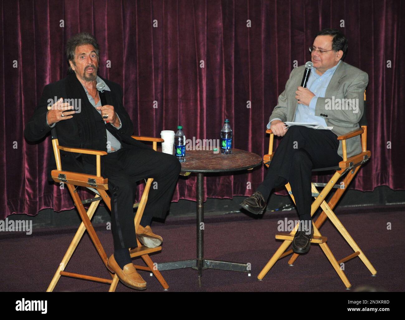 Al Pacino, left, and Peter Rainer attend the AARP Movies for Grownups ...