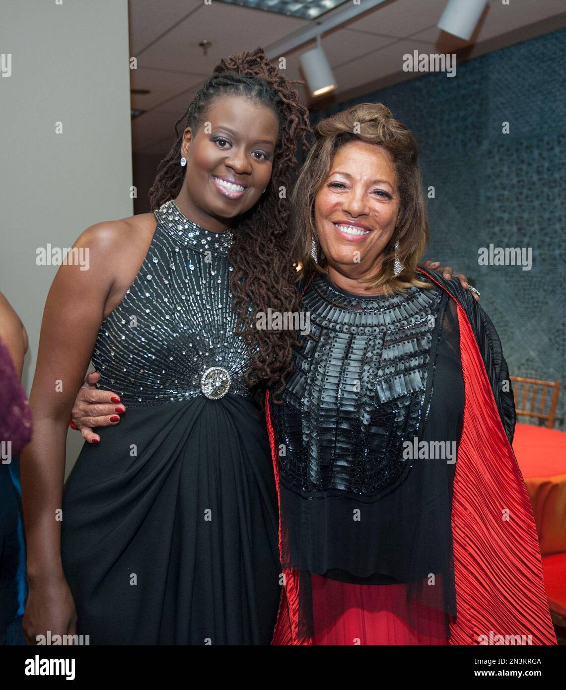 Somi, left, and Marcella Jones are photographed at the 50th Anniversary ...