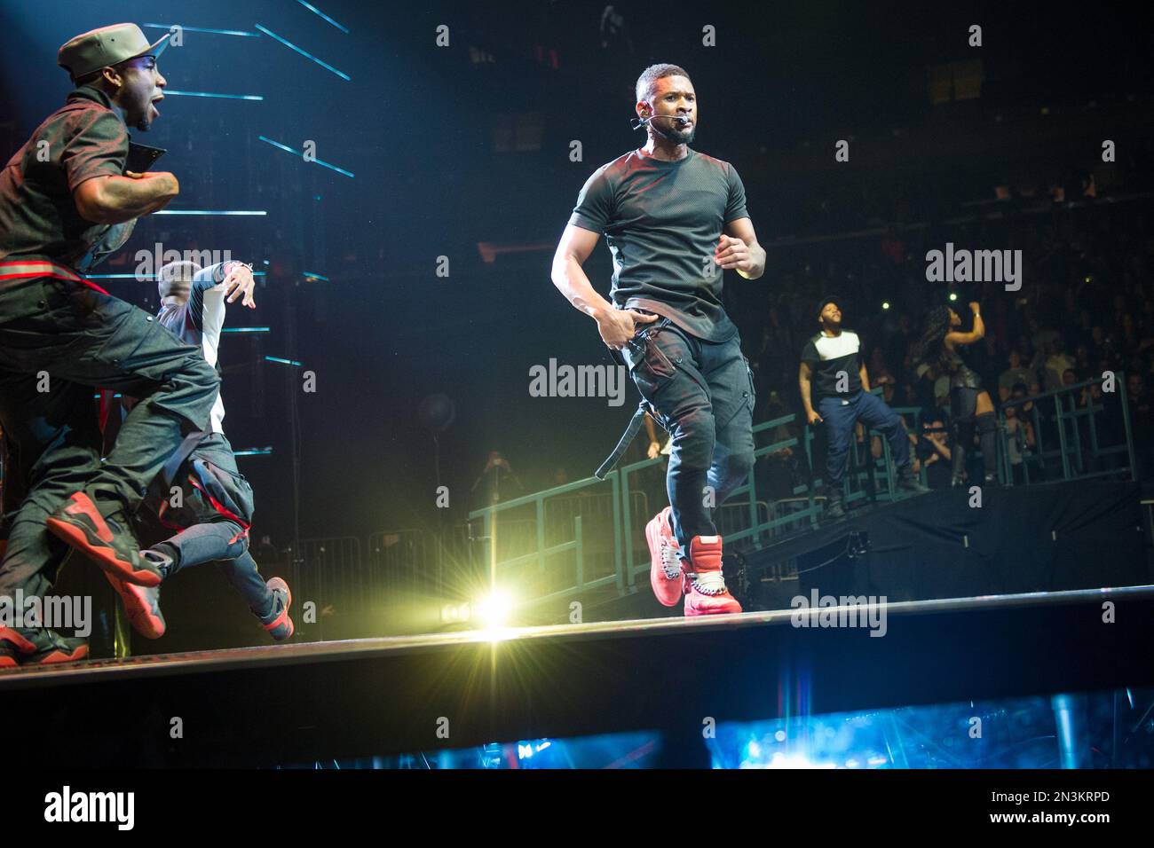 Recording artist Usher performs in concert at Madison Square Garden on ...