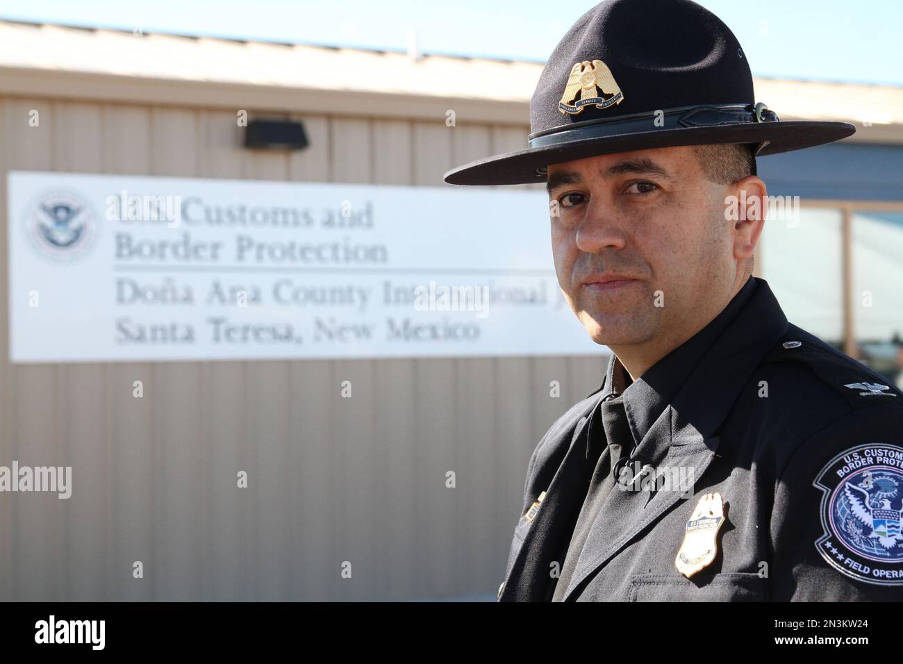 Santa Teresa Port of Entry Director Ray Provencio talks to media at the ...