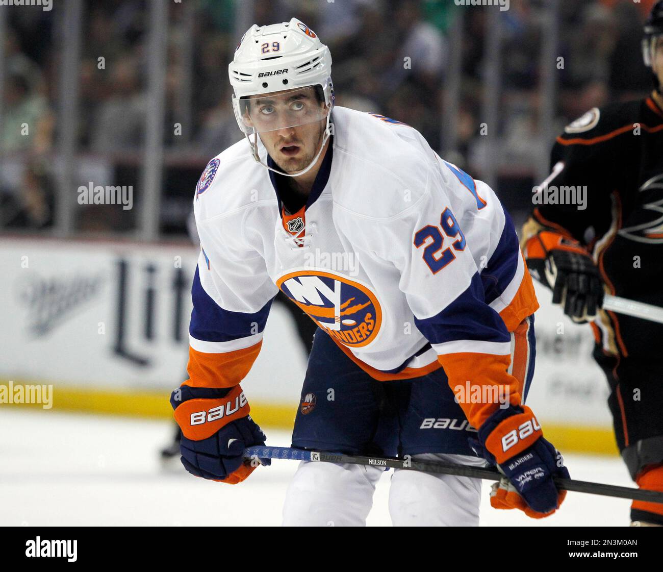 New York Islanders center Brock Nelson (29) looks on during the first ...