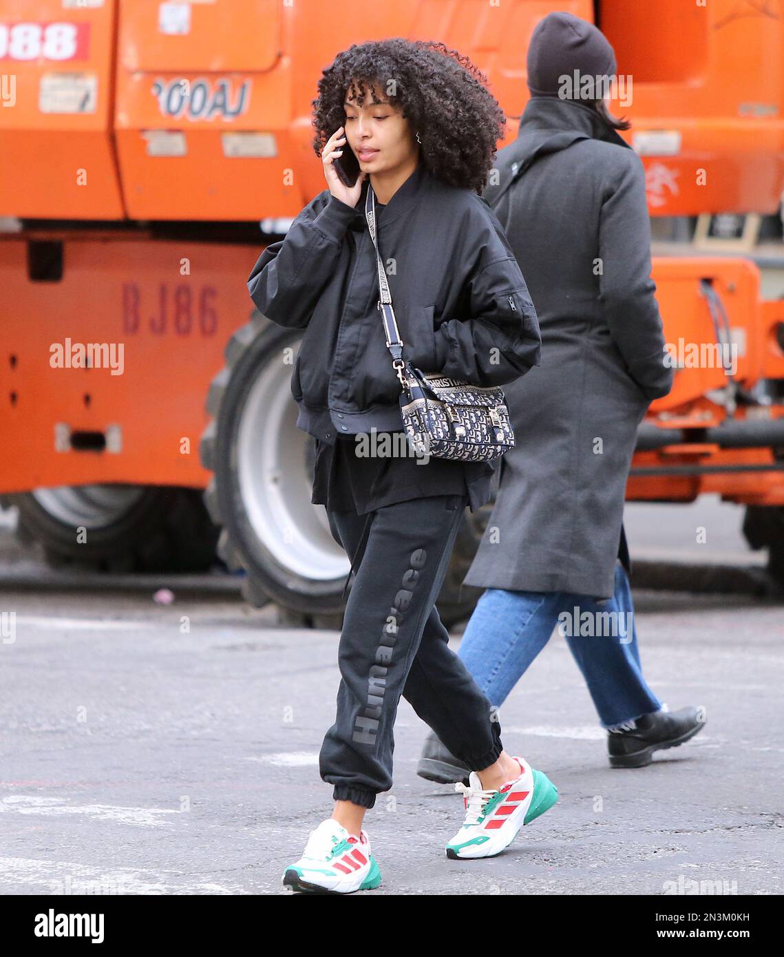 Actress Yara Shahidi strolling on Mercer Street in Soho, New York, NY ...