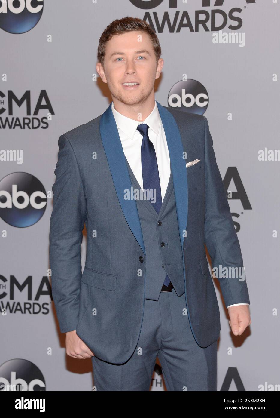 Scotty McCreery arrives at the 48th annual CMA Awards at the ...