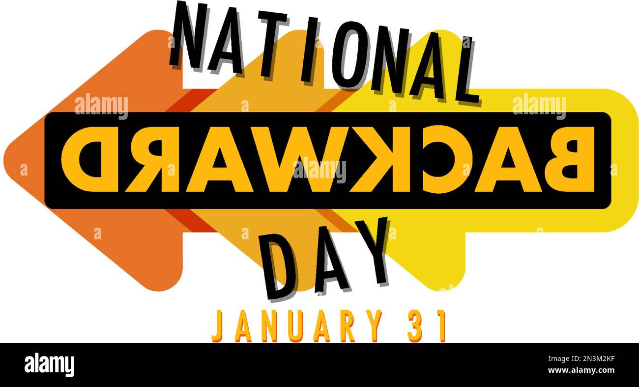 National backward day banner design illustration Stock Vector Image ...
