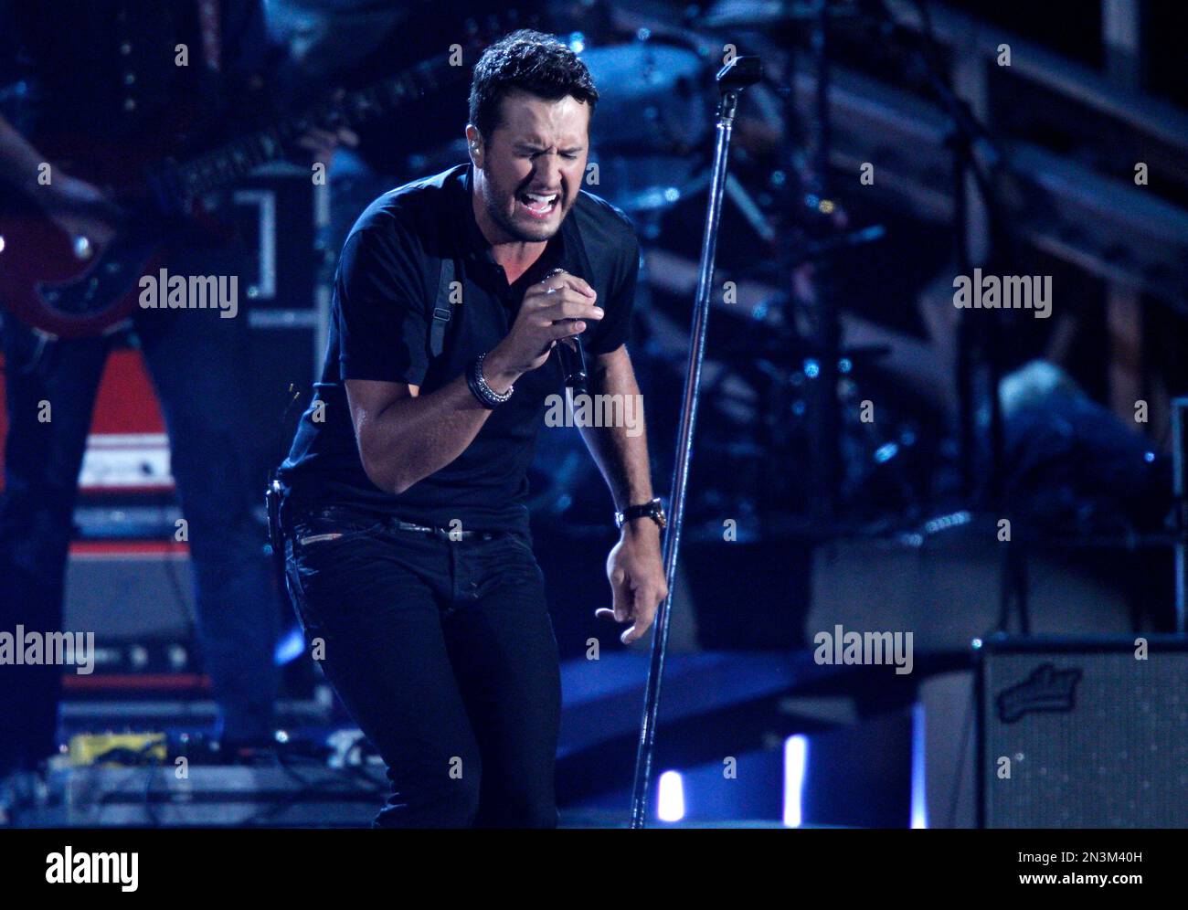 Luke Bryan performs on stage at the 48th annual CMA Awards at the ...