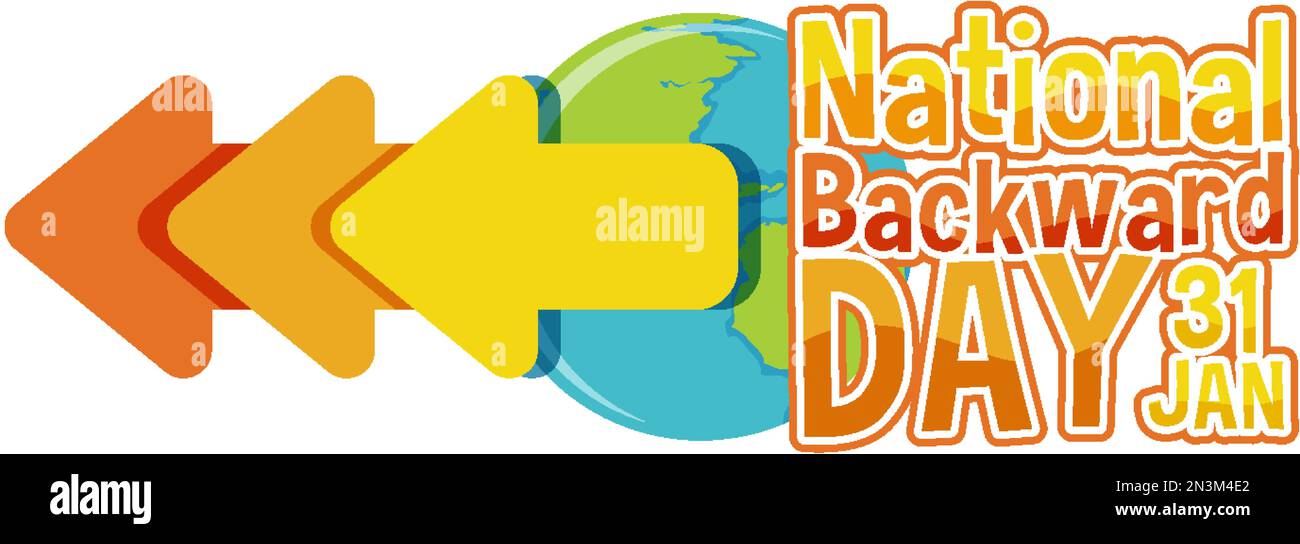 National backward day banner design illustration Stock Vector Image ...