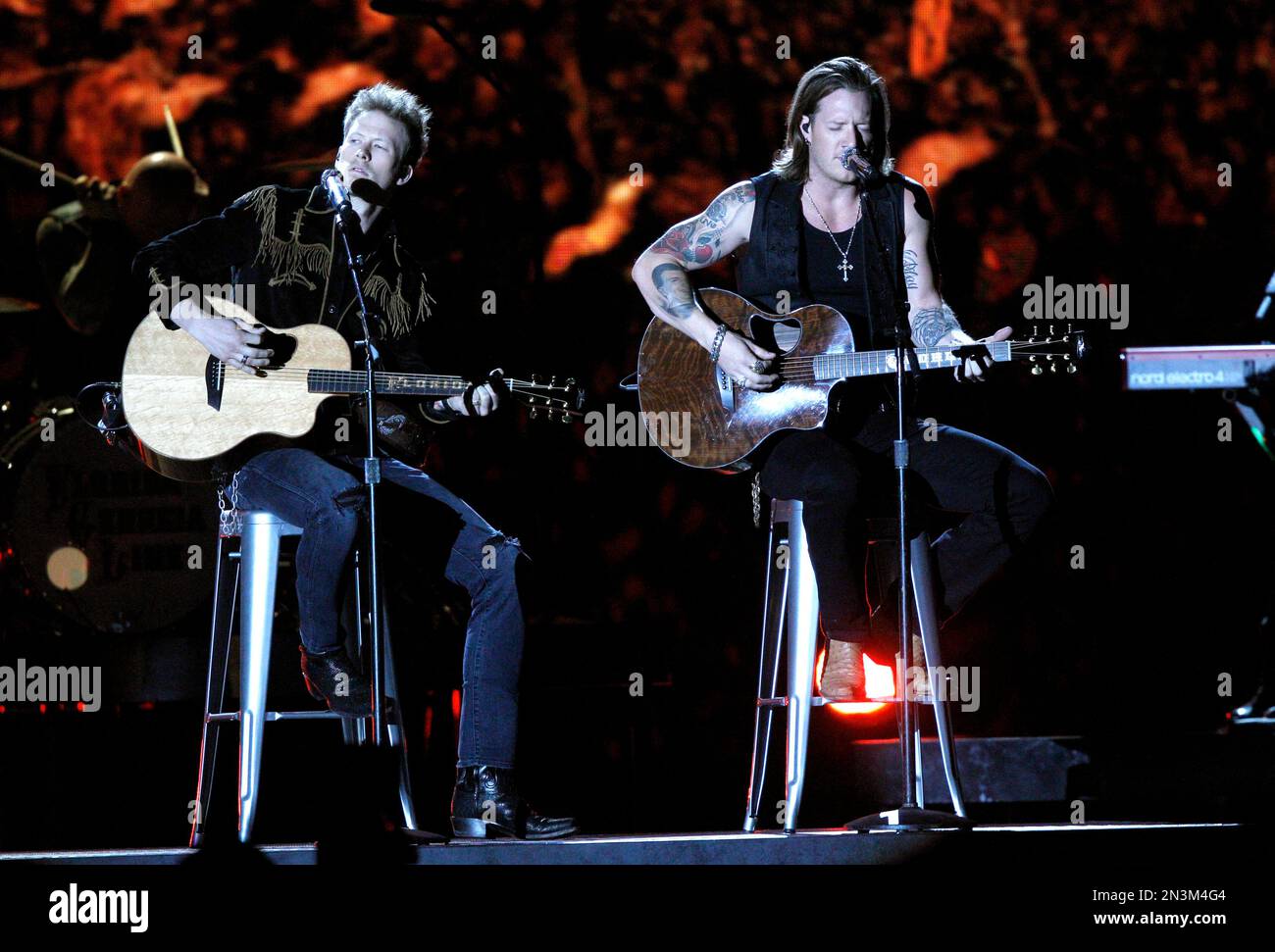 Brian Kelley, left, and Tyler Hubbard, of the musical group Florida ...