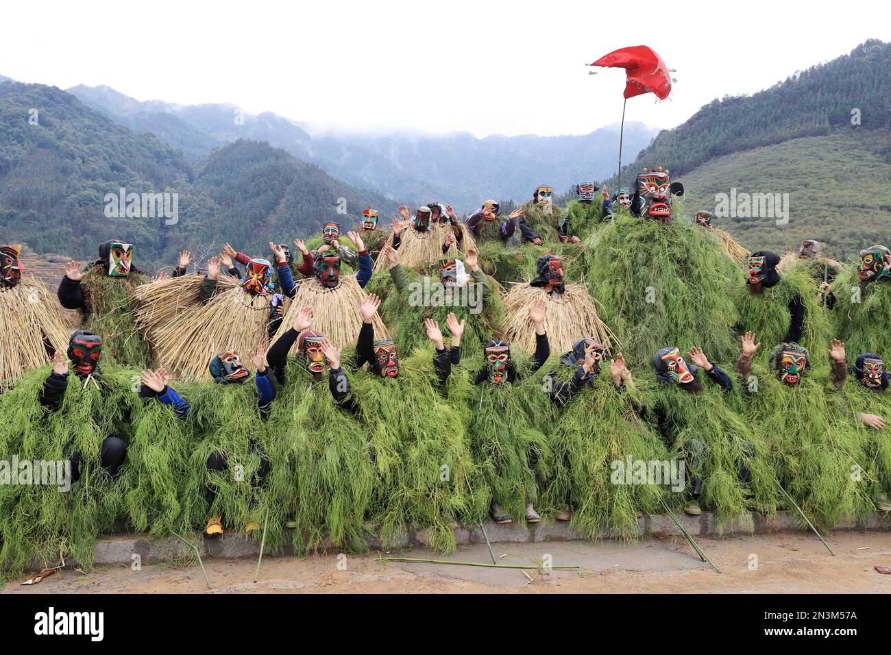 LIUZHOU, CHINA - FEBRUARY 7, 2023 - People of the Miao ethnic group ...