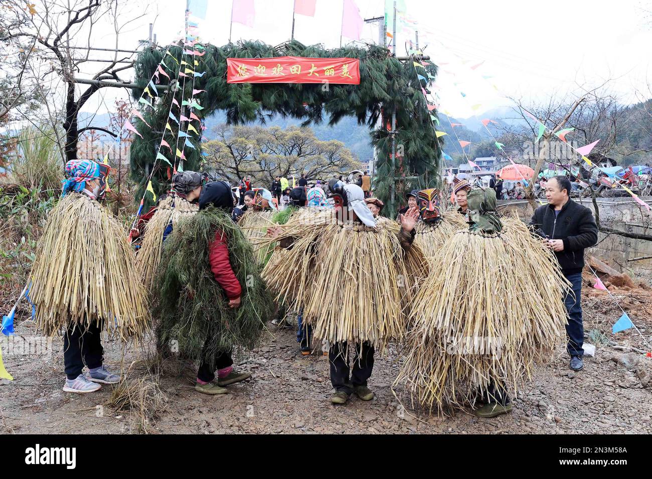 LIUZHOU, CHINA - FEBRUARY 7, 2023 - People of the Miao ethnic group ...