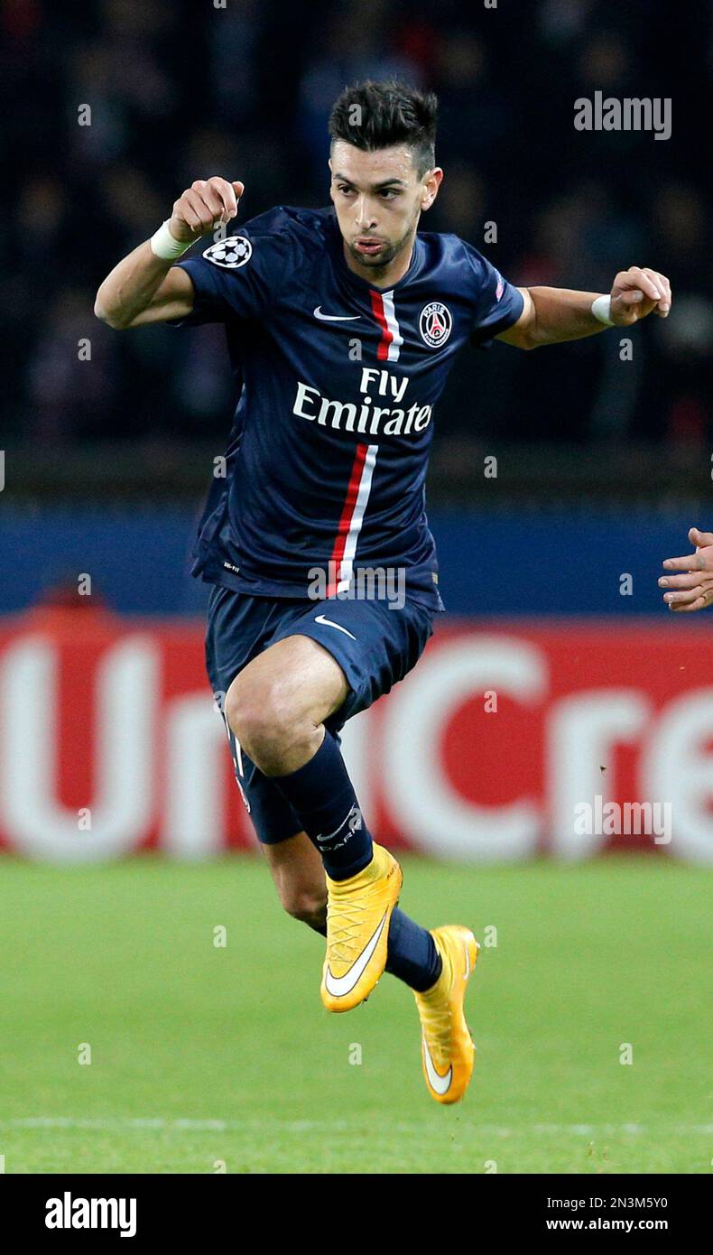 PSG's Javier Pastore runs during the Champions League Group F soccer ...