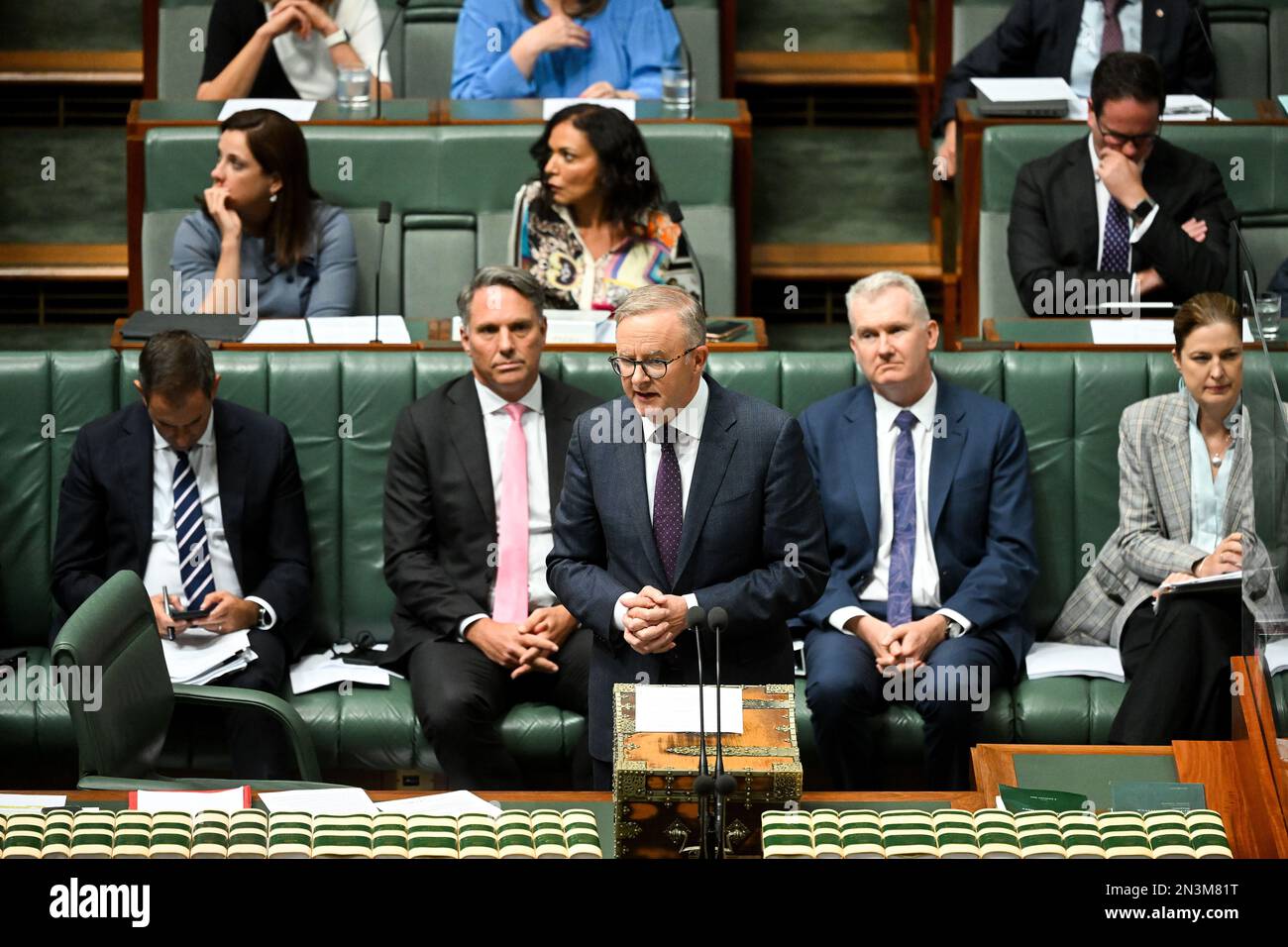 Australian Prime Minister Anthony Albanses speaks during House of ...