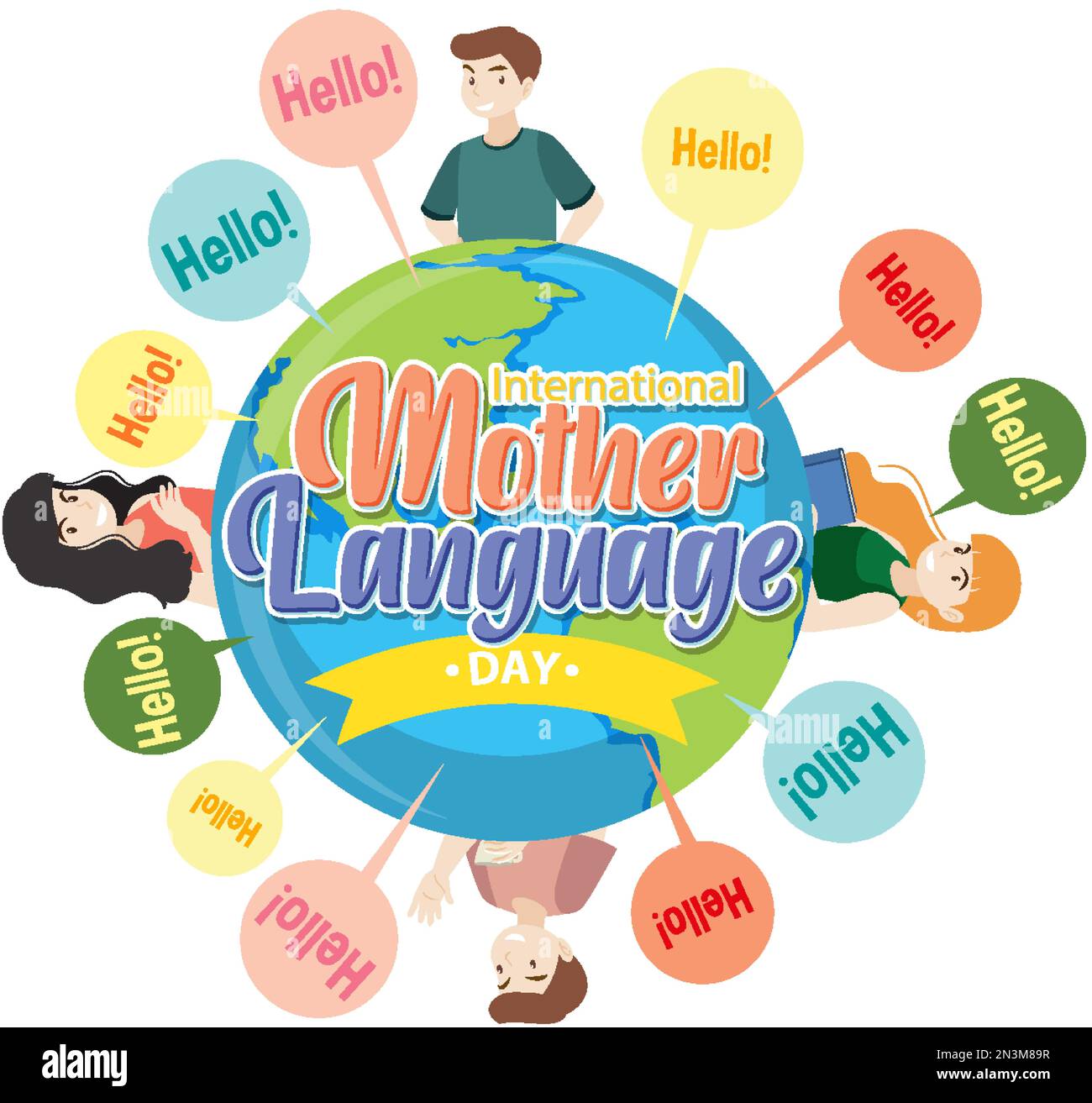 International mother language day banner illustration Stock Vector ...