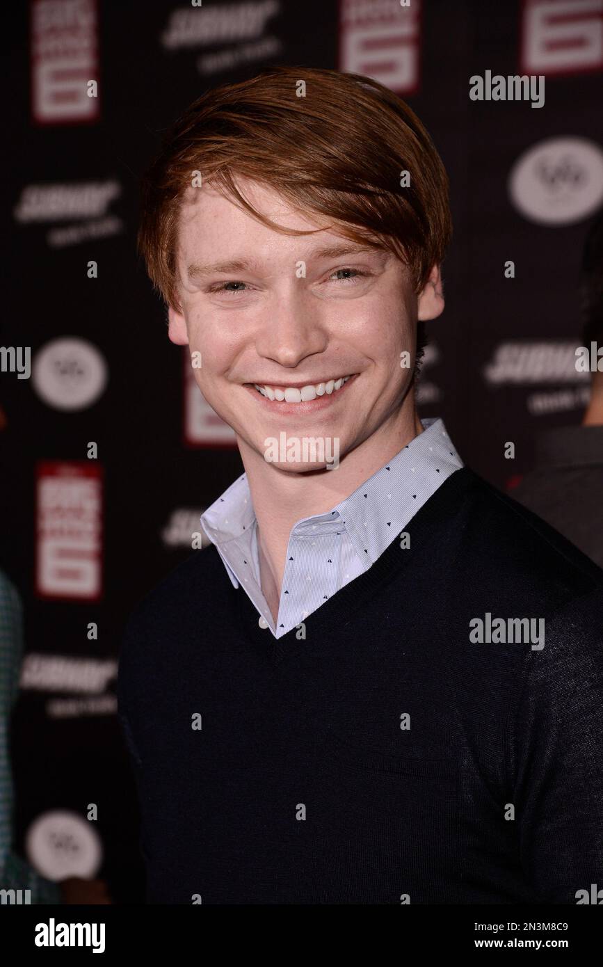 Actor Calum Worthy attends the premiere of the animated feature film ...