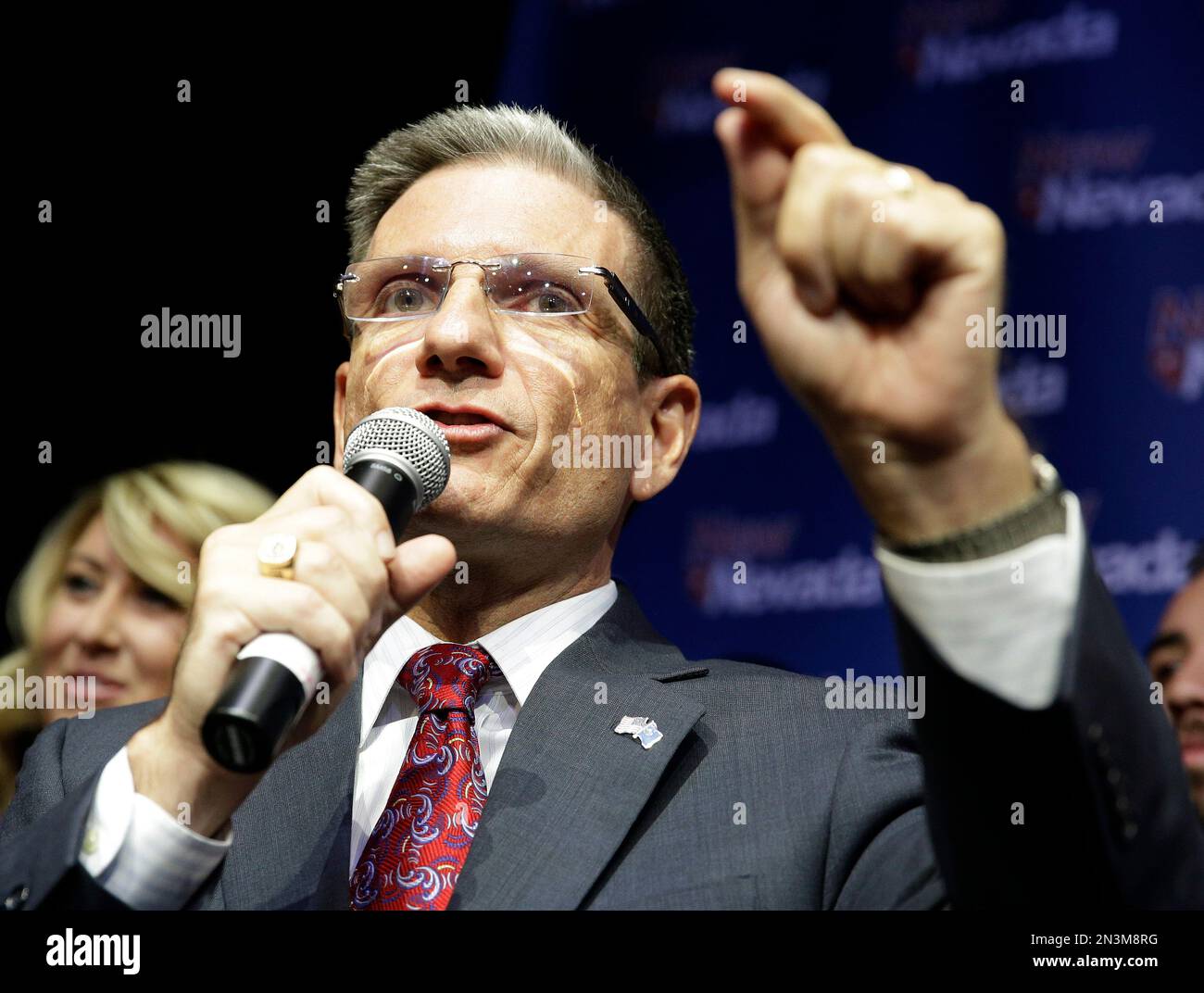Rep. Joe Heck, R-Nev., gives a victory speech after defeating Erin ...
