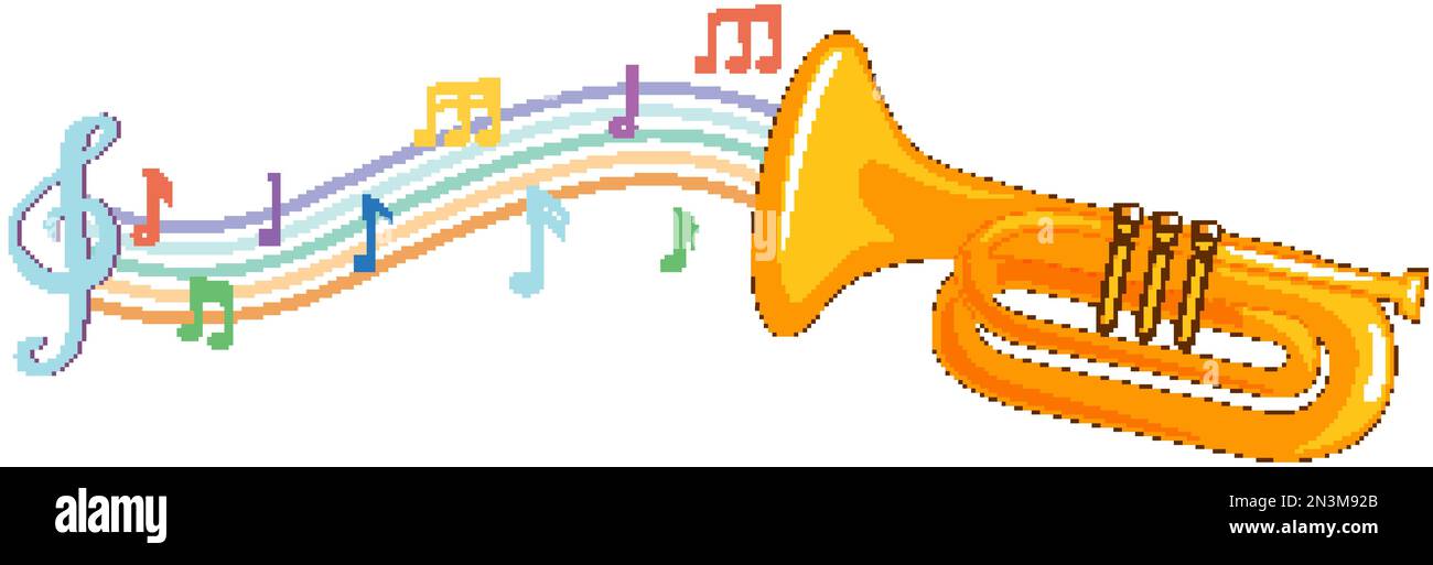 Trumpet musical instrument for banner design illustration Stock Vector ...