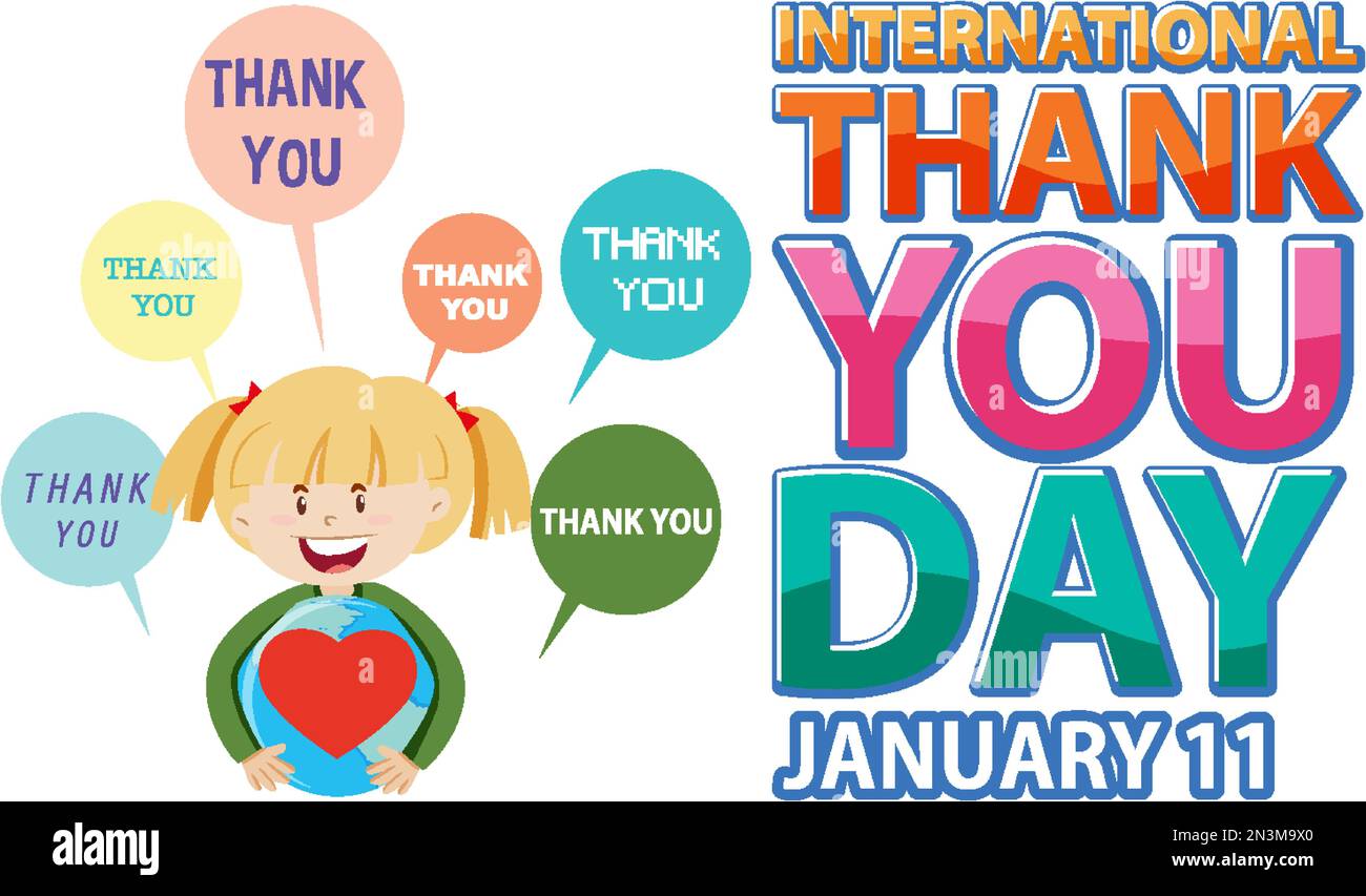 International Thank You Day Banner Design illustration Stock Vector ...