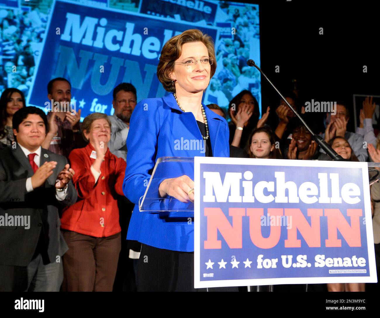 Georgia Democratic Senate candidate Michelle Nunn concedes the election ...