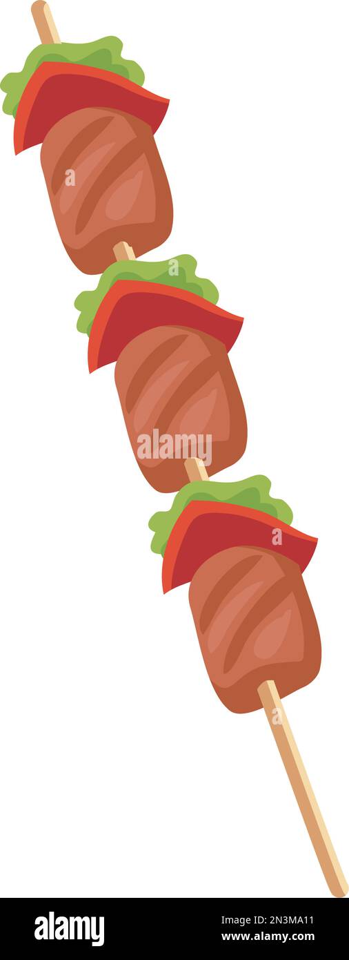 meat skewer illustration Stock Vector Image & Art - Alamy