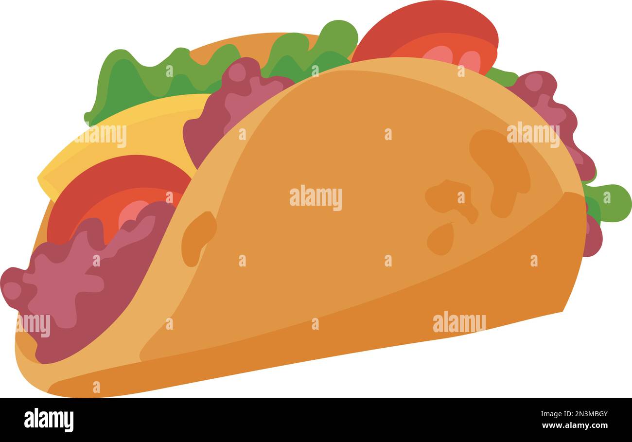 mexican taco illustration Stock Vector Image & Art - Alamy