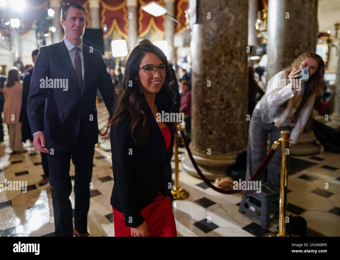 Rep. Lauren Boebert, R-Colo., arrives for President Joe Biden's State ...