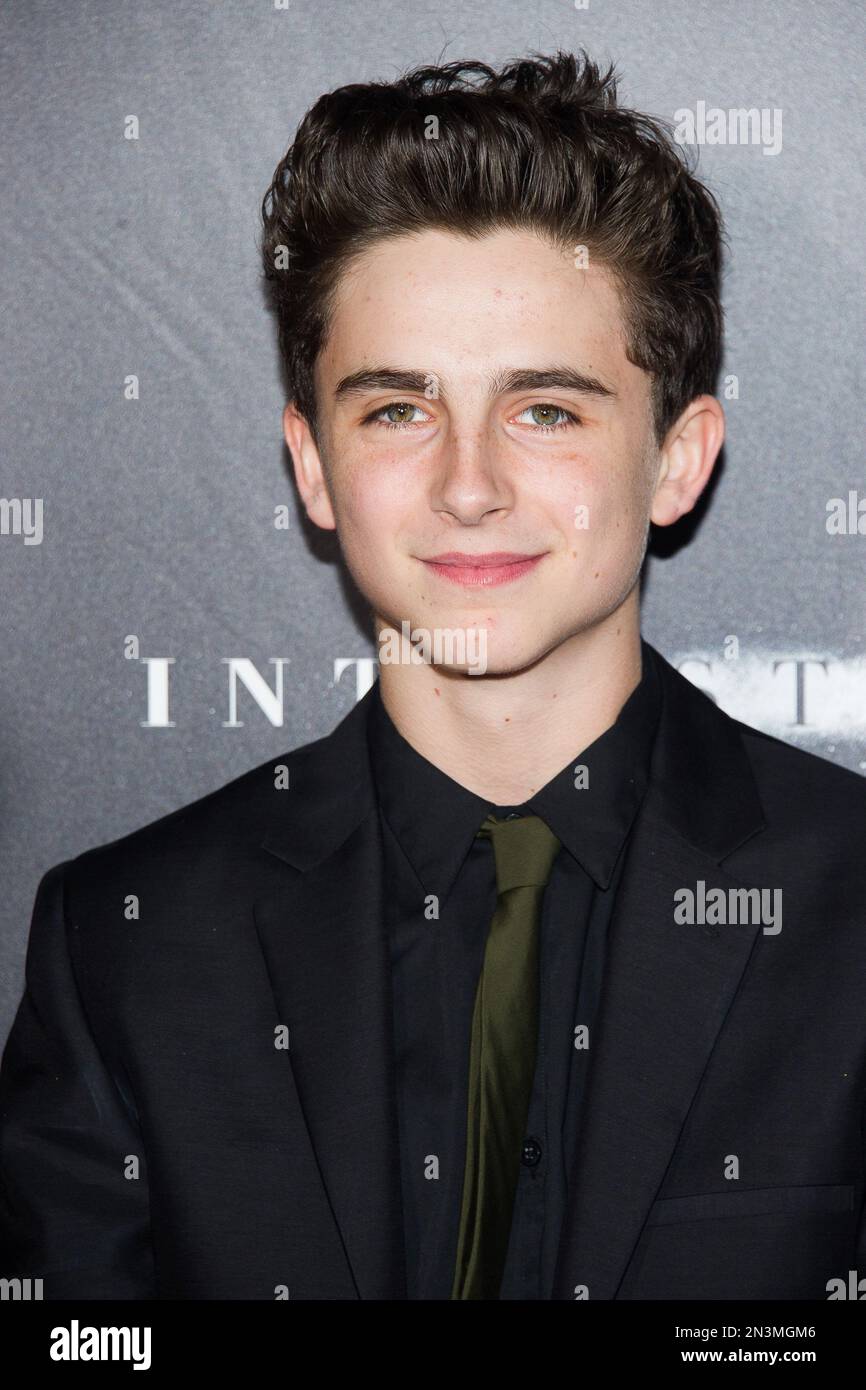 Thimothee Chalamet attends the "Interstellar" premiere on Monday, Nov ...
