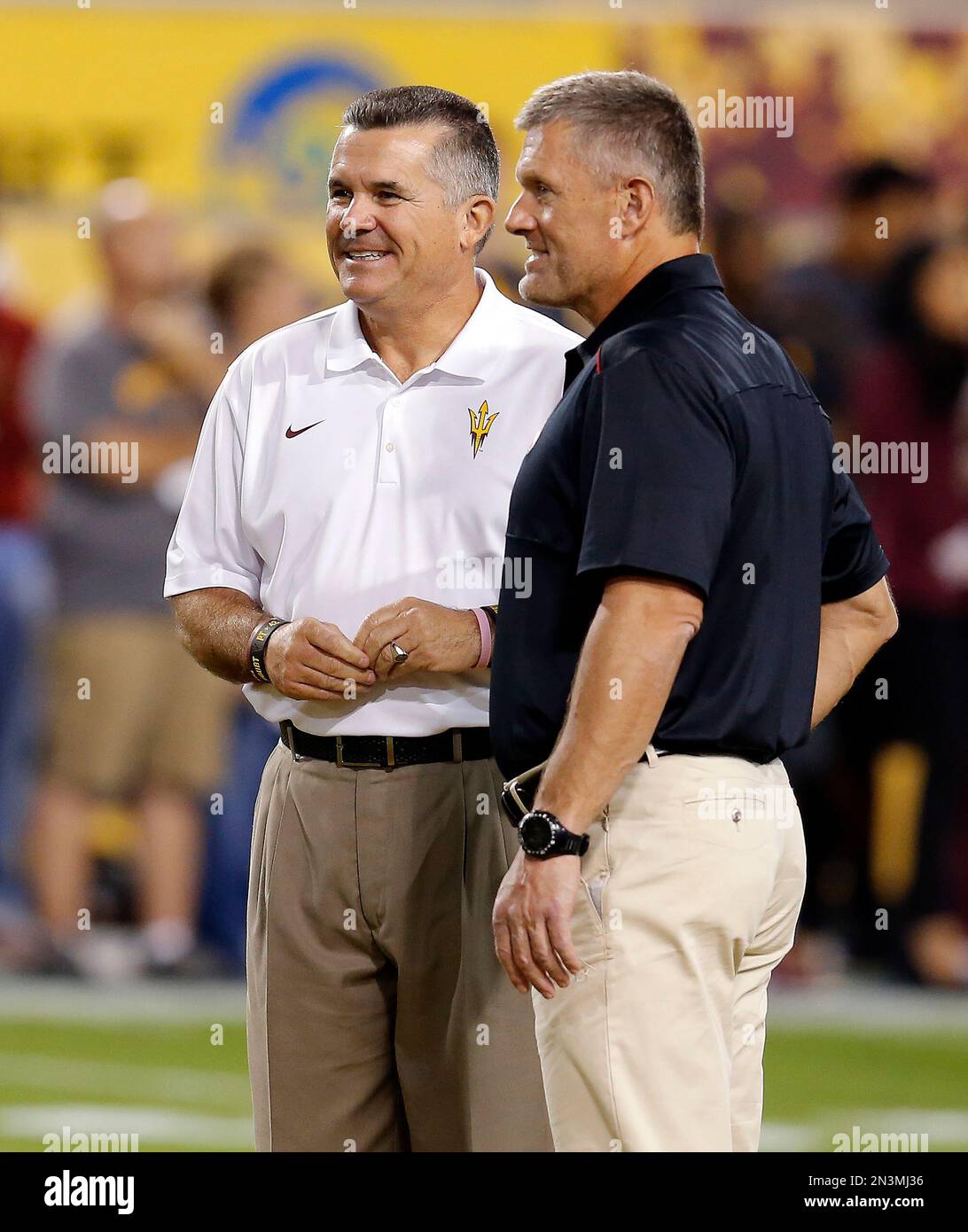 Arizona State head coach Todd Graham and Utah head coach Kyle ...