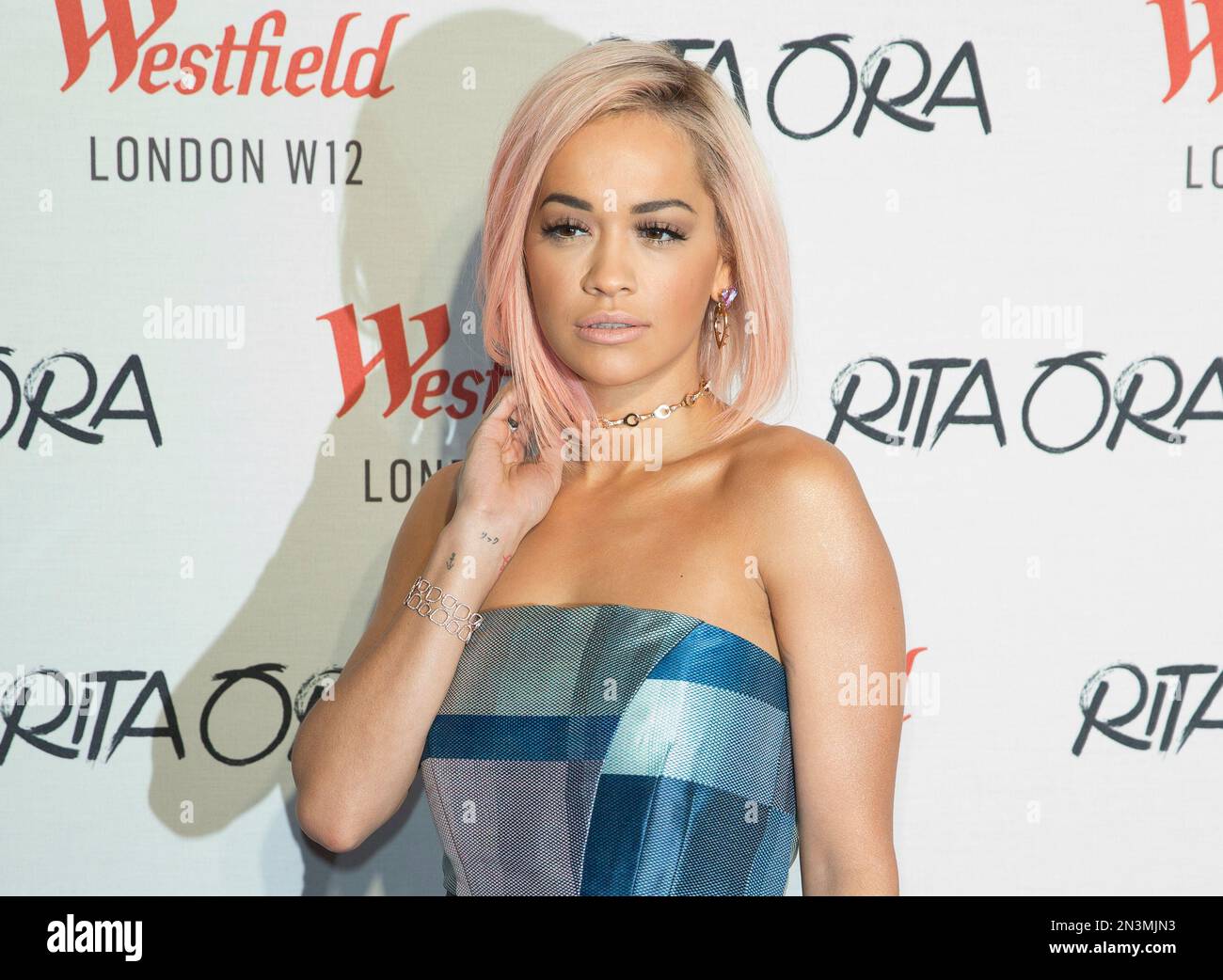 Singer Rita Ora poses for the media backstage prior to appearing on ...