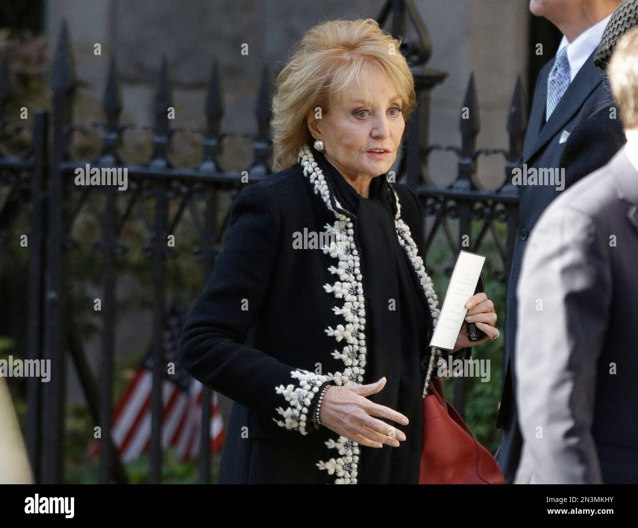 Barbara Walters arrives at the Church of St. Ignatius Loyola on ...