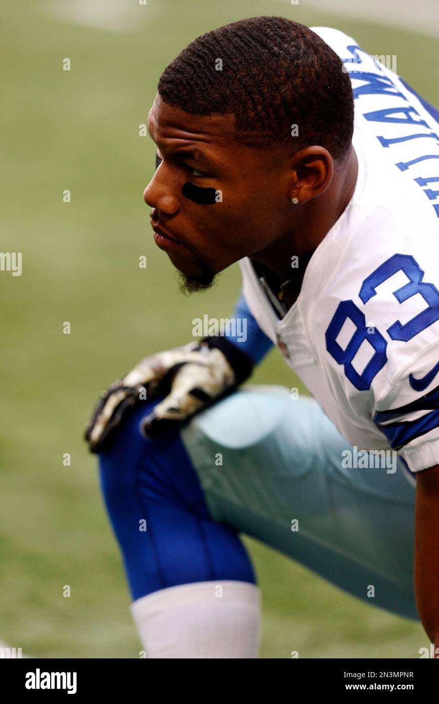 Dallas Cowboys wide receiver Terrance Williams (83) stretches before an ...