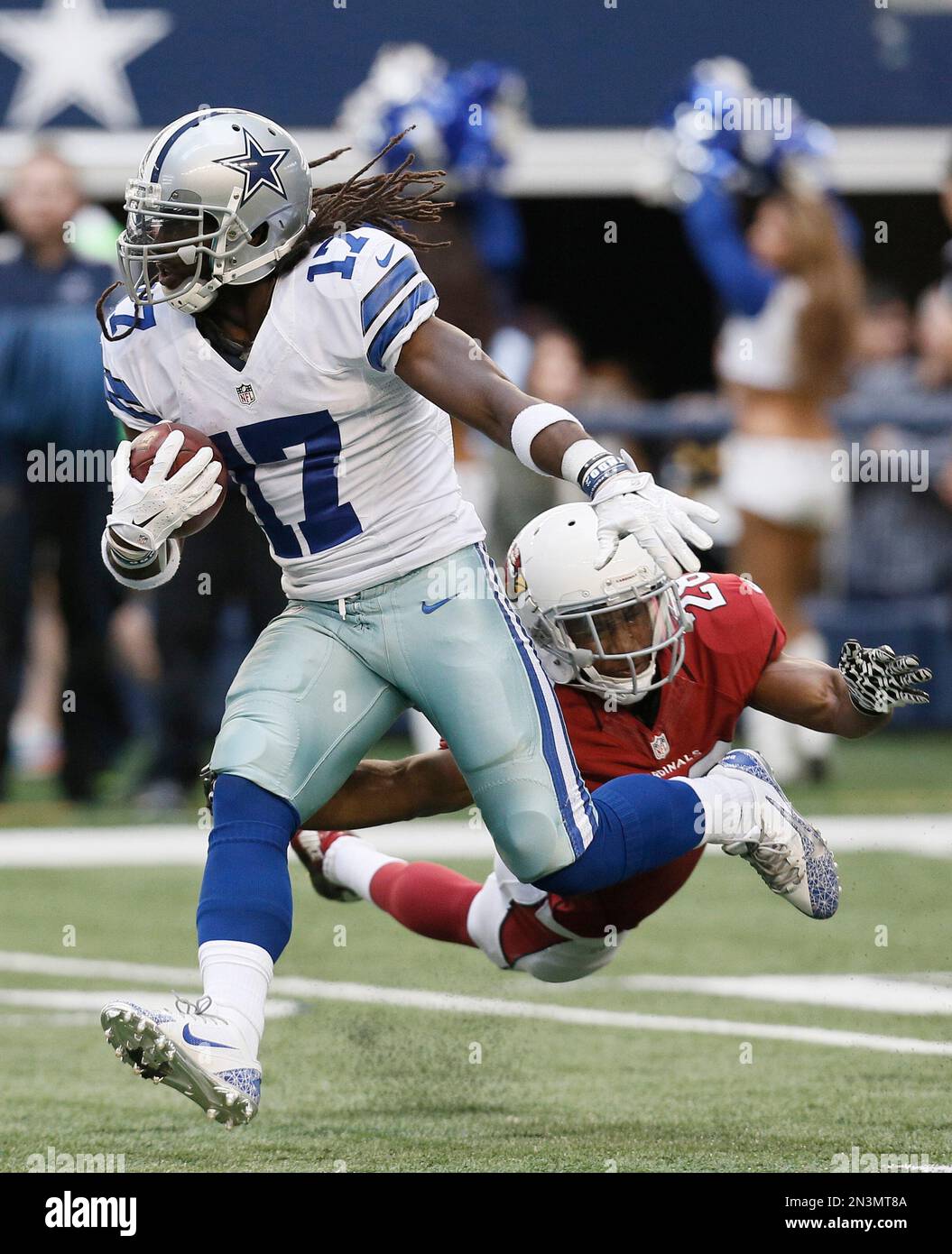 Dallas Cowboys wide receiver Dwayne Harris (17) gets past Arizona ...