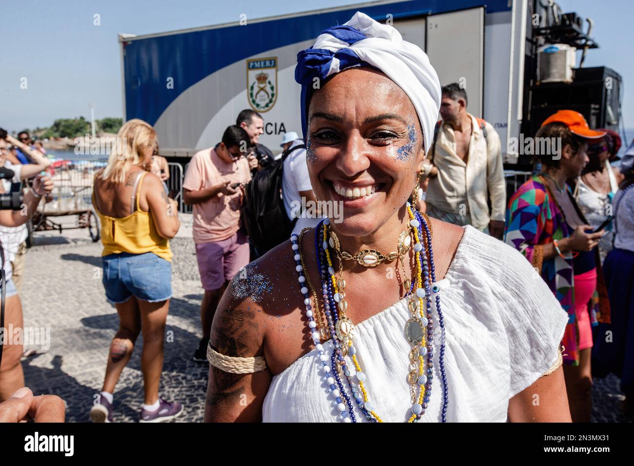 A maracatu dancer prepares for the event. In an event that was modeled ...