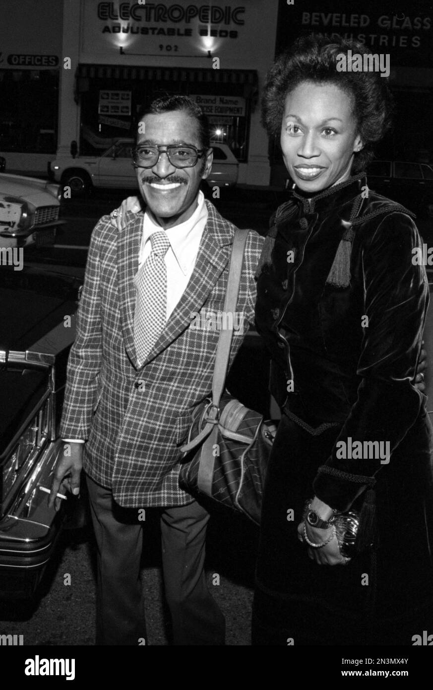 Sammy Davis Jr. and Altovise Davis at the party for Harold Robbins at L ...