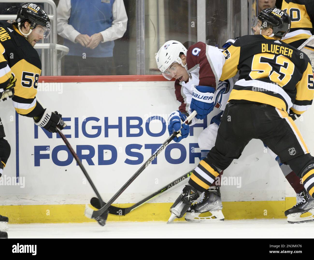 Pittsburgh, United States. 07th Feb, 2023. Colorado Avalanche center ...