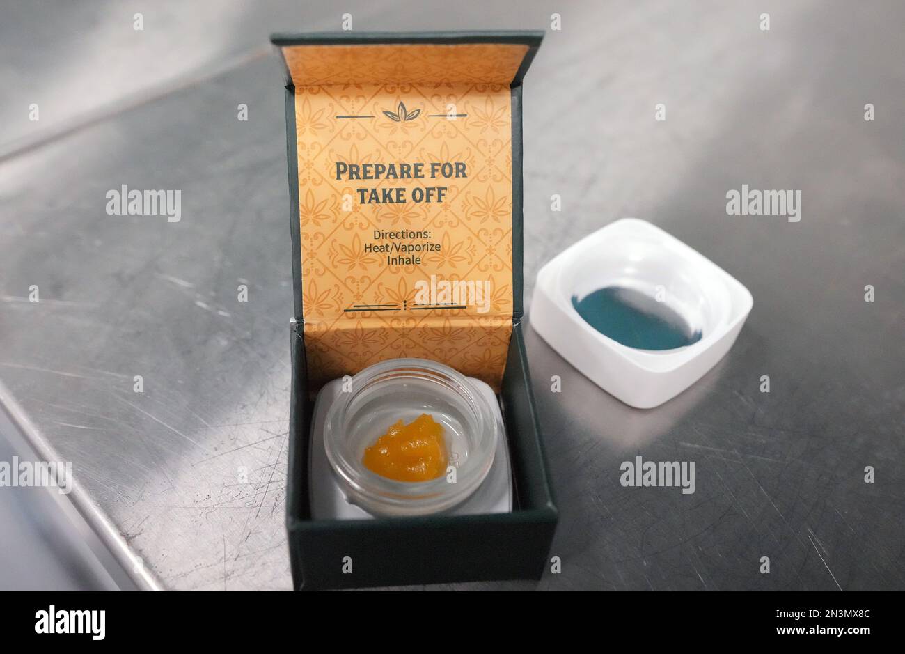 Earth City, United States. 07th Feb, 2023. A smokable gel is on display ...