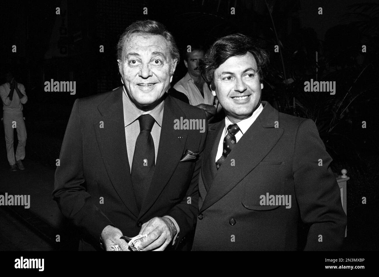 Nico Charisse and Tony Matin at the party for Harold Robbins at L ...