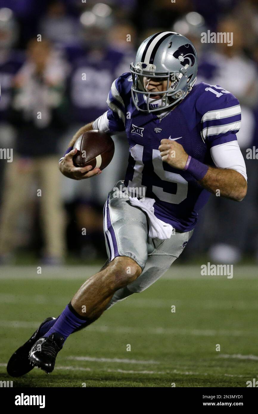 Kansas State quarterback Jake Waters (15) during the second half of an ...