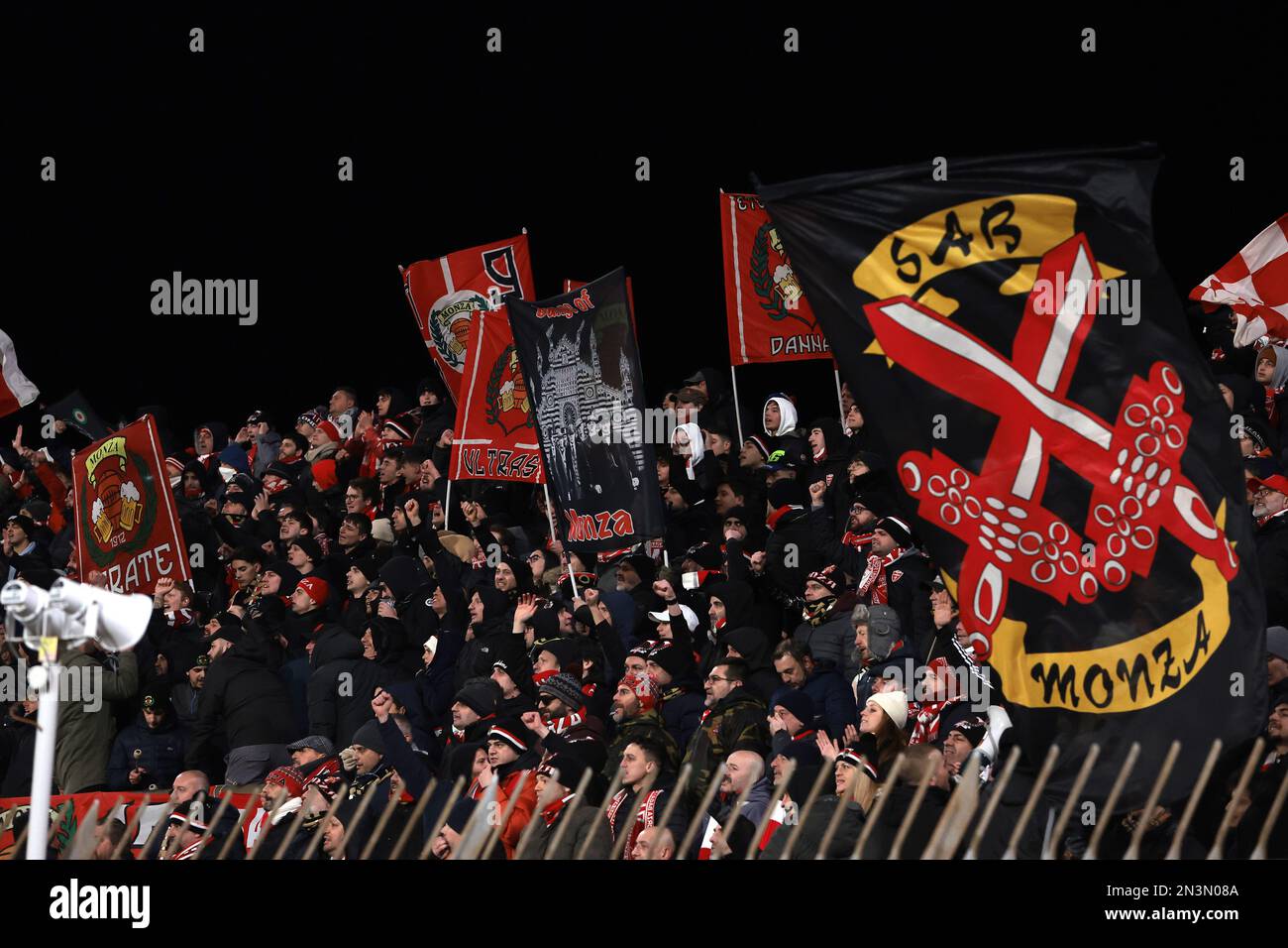 Monza, Italy, 6th March 2023. AC Monza fans during the Serie A match at ...