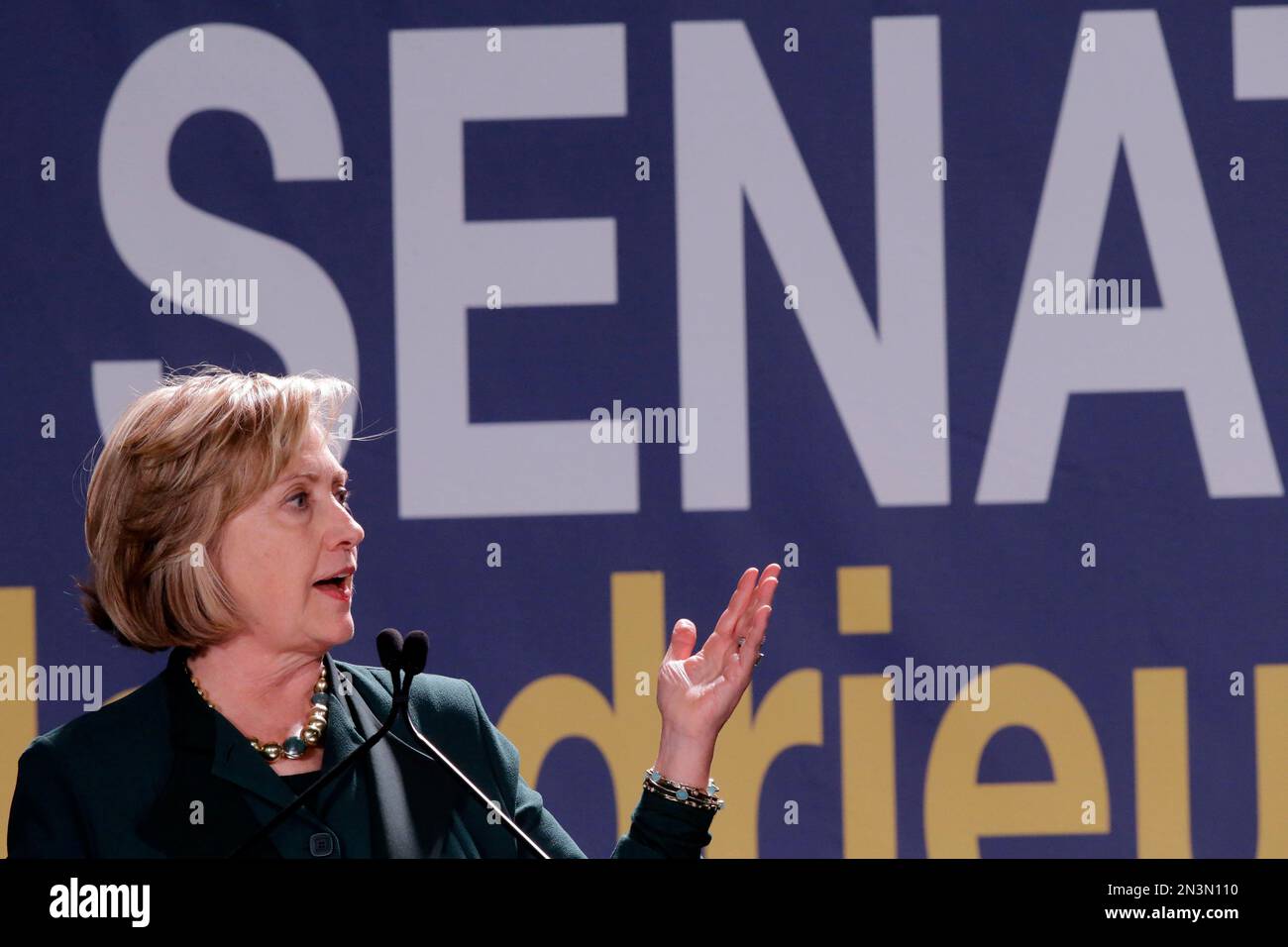 Former Secretary of State Hillary Clinton speaks at a campaign event ...