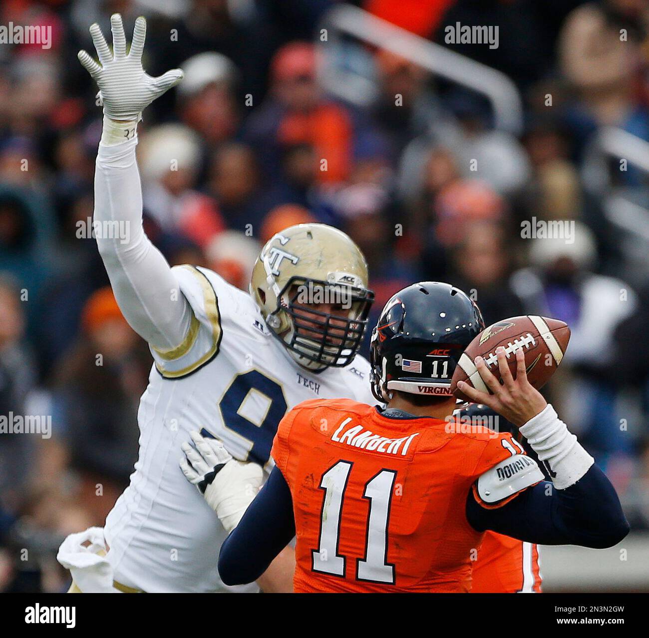 Georgia Tech defensive lineman Adam Gotsis (96) defends against ...