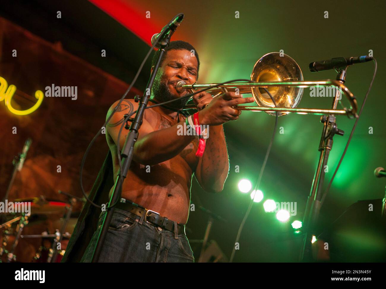 Band members of Fishbone performs at the Voodoo Music Experience on ...