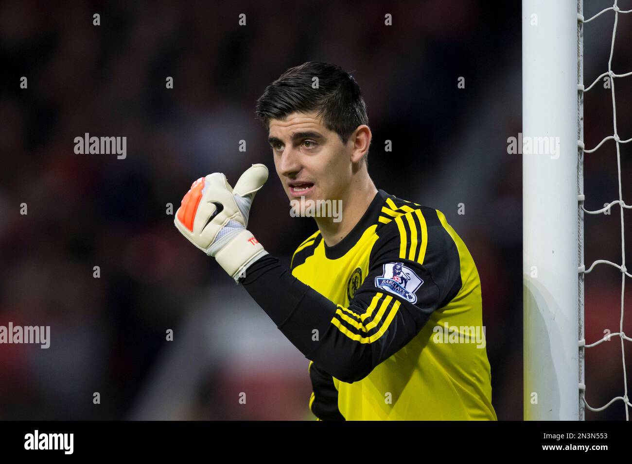Chelsea's goalkeeper Thibaut Courtois is seen during his team's English ...