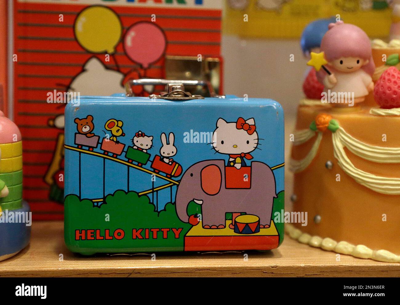 This Monday, Oct. 13, 2014 photo shows a Sanrio Hello Kitty elephant ...