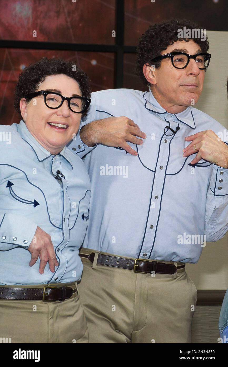 Julia Sweeny, left, and Matt Lauer both dress as the iconic androgynous ...