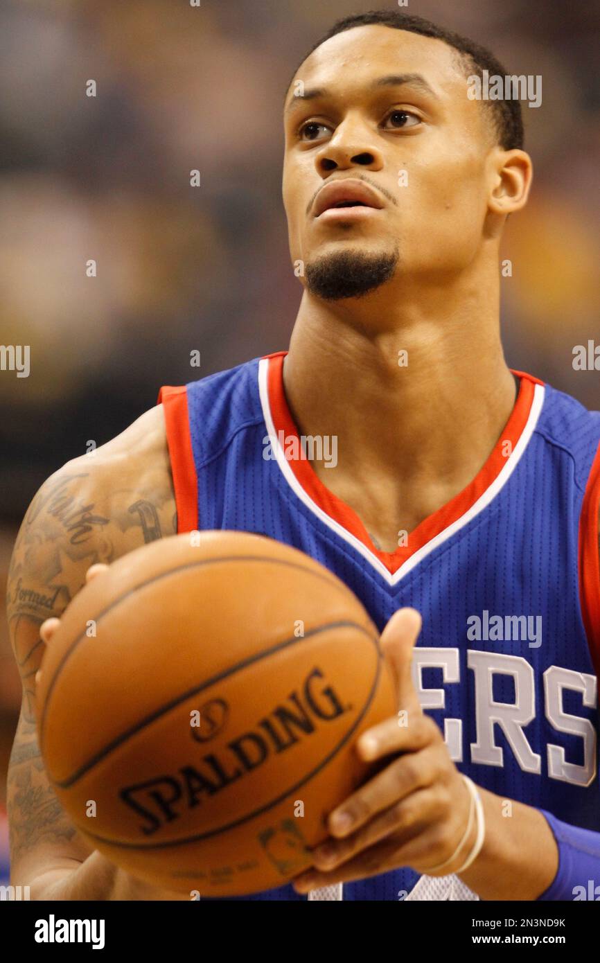 Philadelphia 76ers guard K.J. McDaniels (14) during an NBA basketball ...