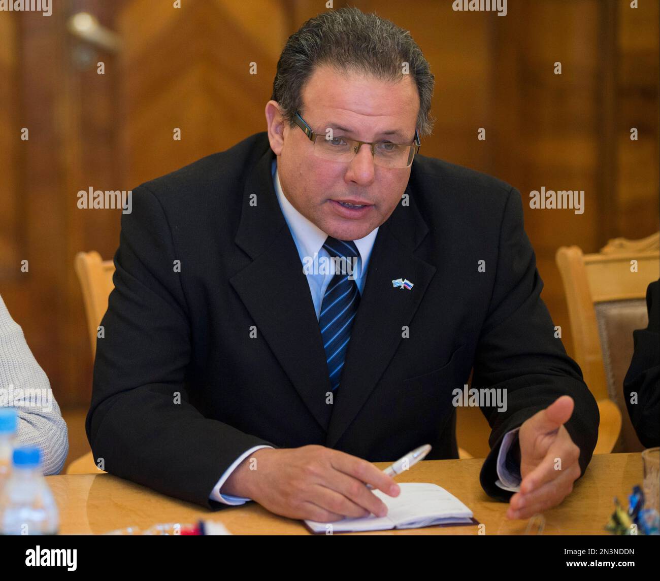 Head of Uruguay House of Representatives Anibal Pererya meets with ...
