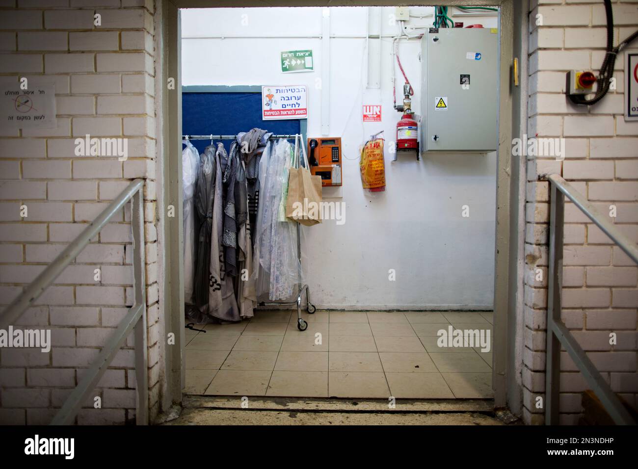 This Monday, Oct. 27, 2014 photo shows, clothing items designed by ...