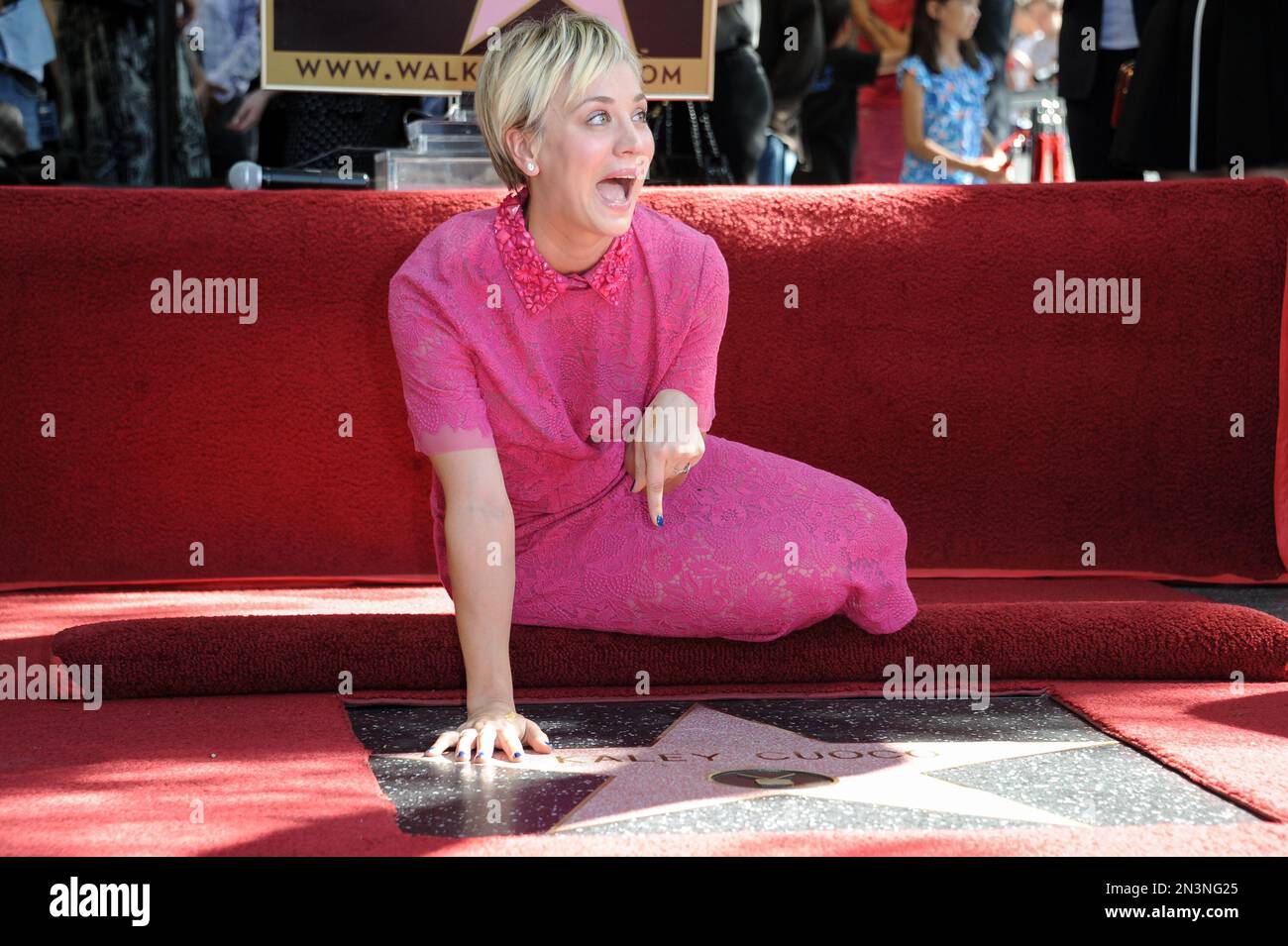 Kaley Cuoco attends the ceremony honoring her with a star on The ...
