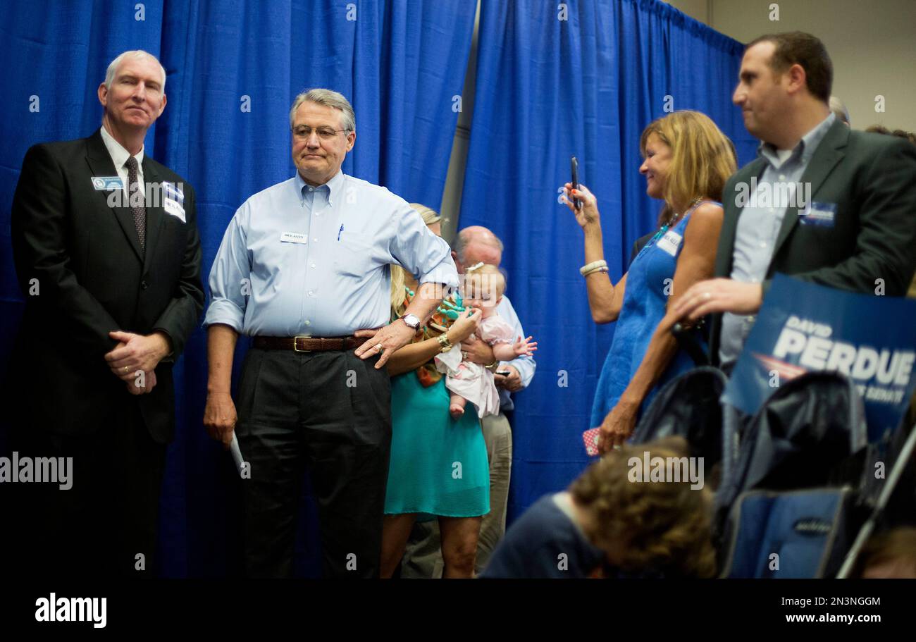 Georgia Republican U.S. Congressional candidate Rick Allen, second from ...